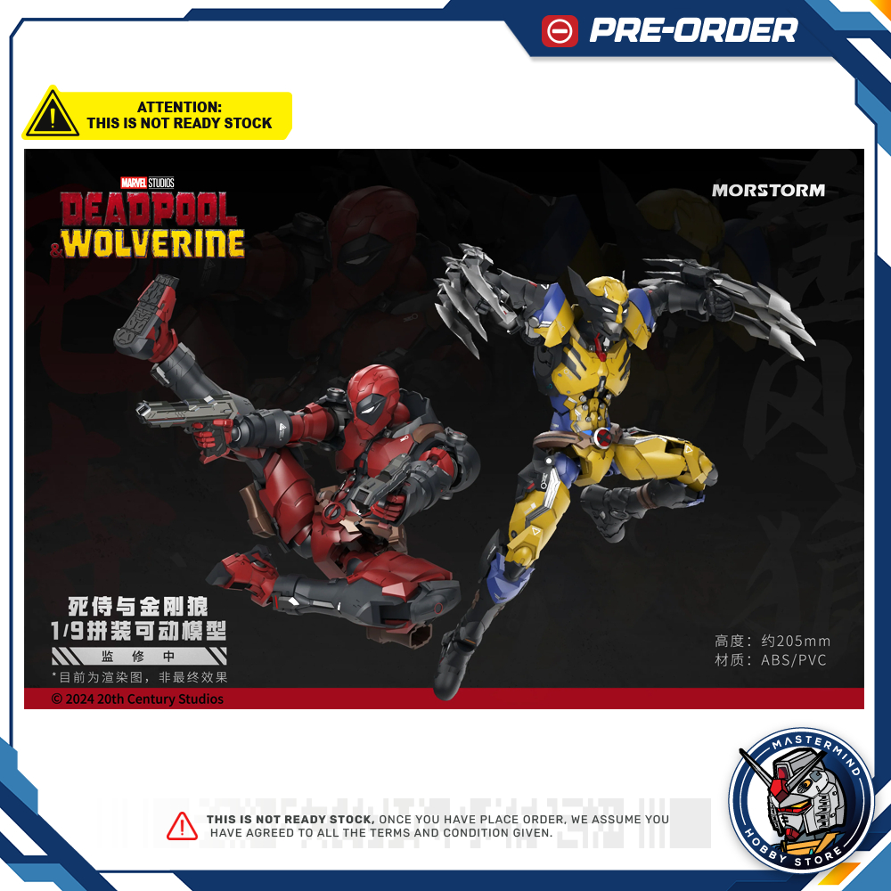 (Read Description) MORSTORM 1/9 Deadpool & Wolverine Assembly Model Kit ...