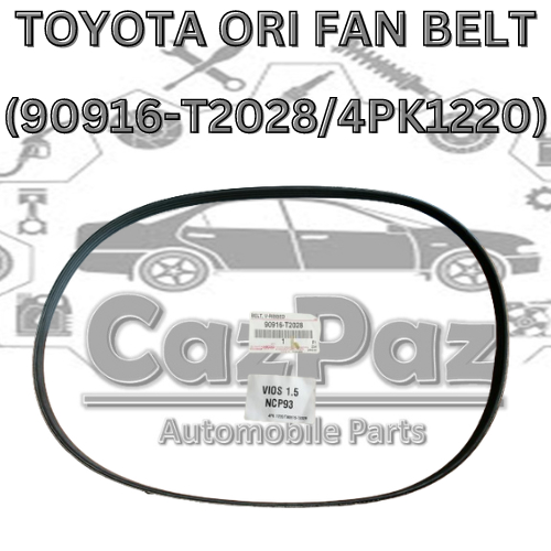 ORIGINAL TOYOTA FAN BELT (90916-T2028/4PK1220) TOYOTA VIOS 1.5 NCP93 ...