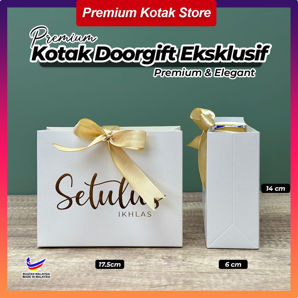 YJL Kotak Doorgift Eksklusif Perkahwinan VIP Goodies Bag Premium 50pcs ...