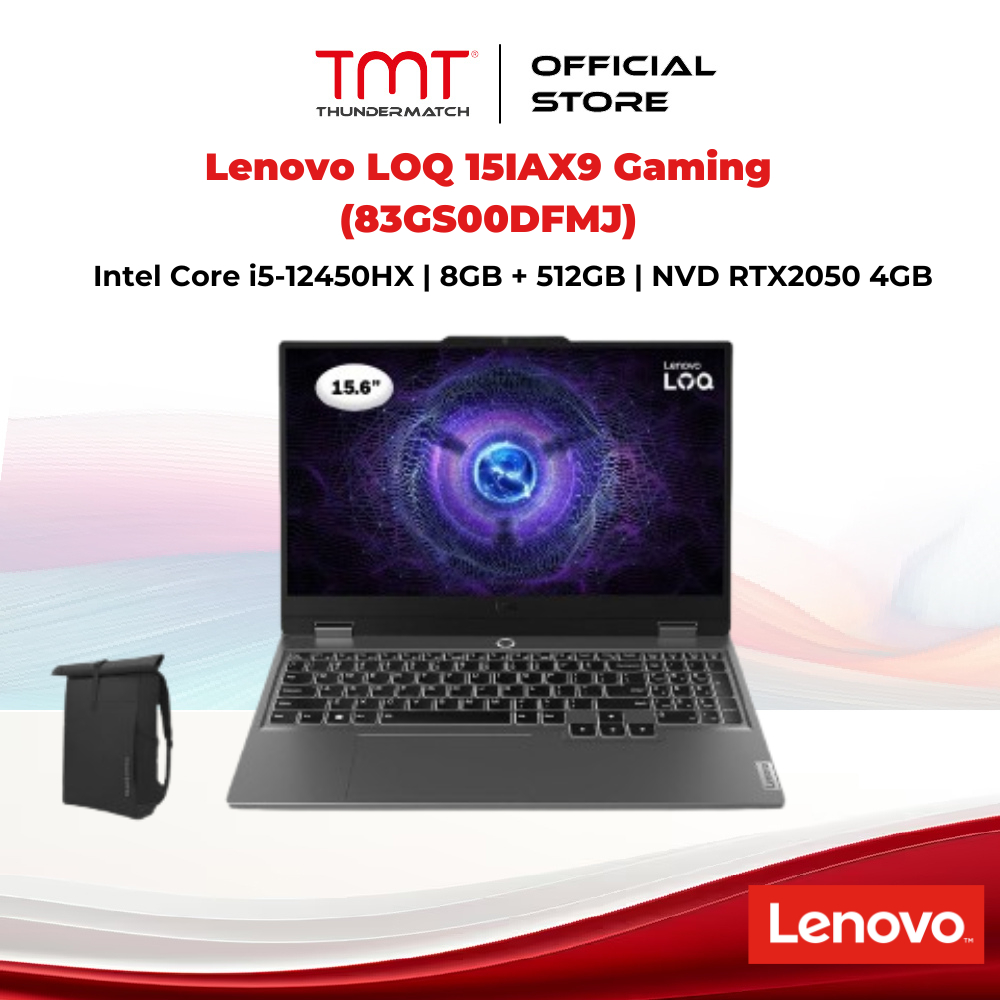 Lenovo LOQ 15IAX9 Gaming Laptop (83GS00DFMJ) | i5-12450HX | 8GB RAM ...
