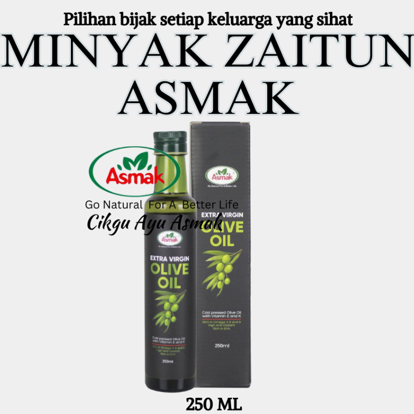 [READY STOCK] Extra Virgin Olive Oil Minyak Zaitun Asmak 250ml EVOO ...