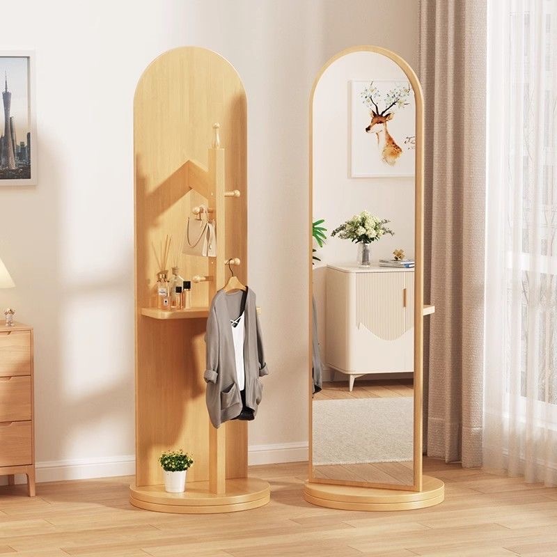 NIVISON Stand Mirror Rotating Mirror Stand With Storage Standing Mirror ...