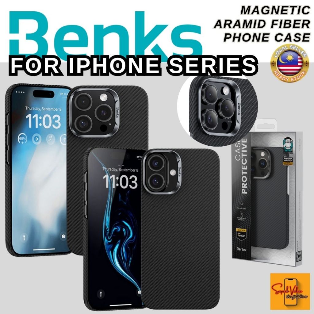 BENKS CLASSIC Magnetic Carbon Fiber Slim Light Shockproof Phone Case ...