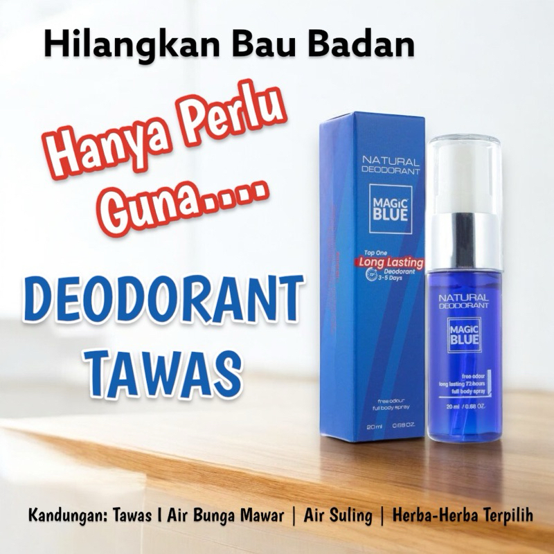 Magic Blue Natural Deodorant Ubat Ketiak Lulus KKM Mexblu Natural Tawas ...