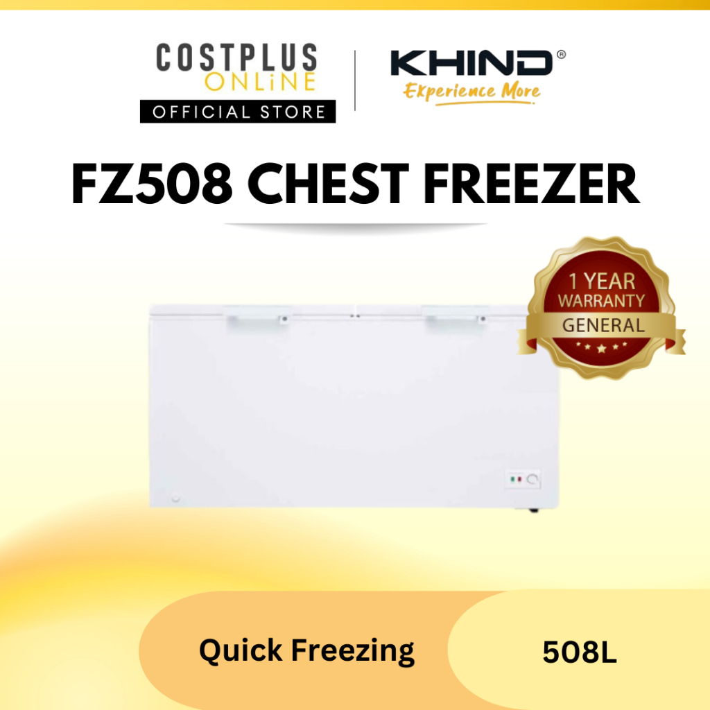 Khind FZ508 Chest Freezer 508L Dual Door - Large Capacity, Quick ...