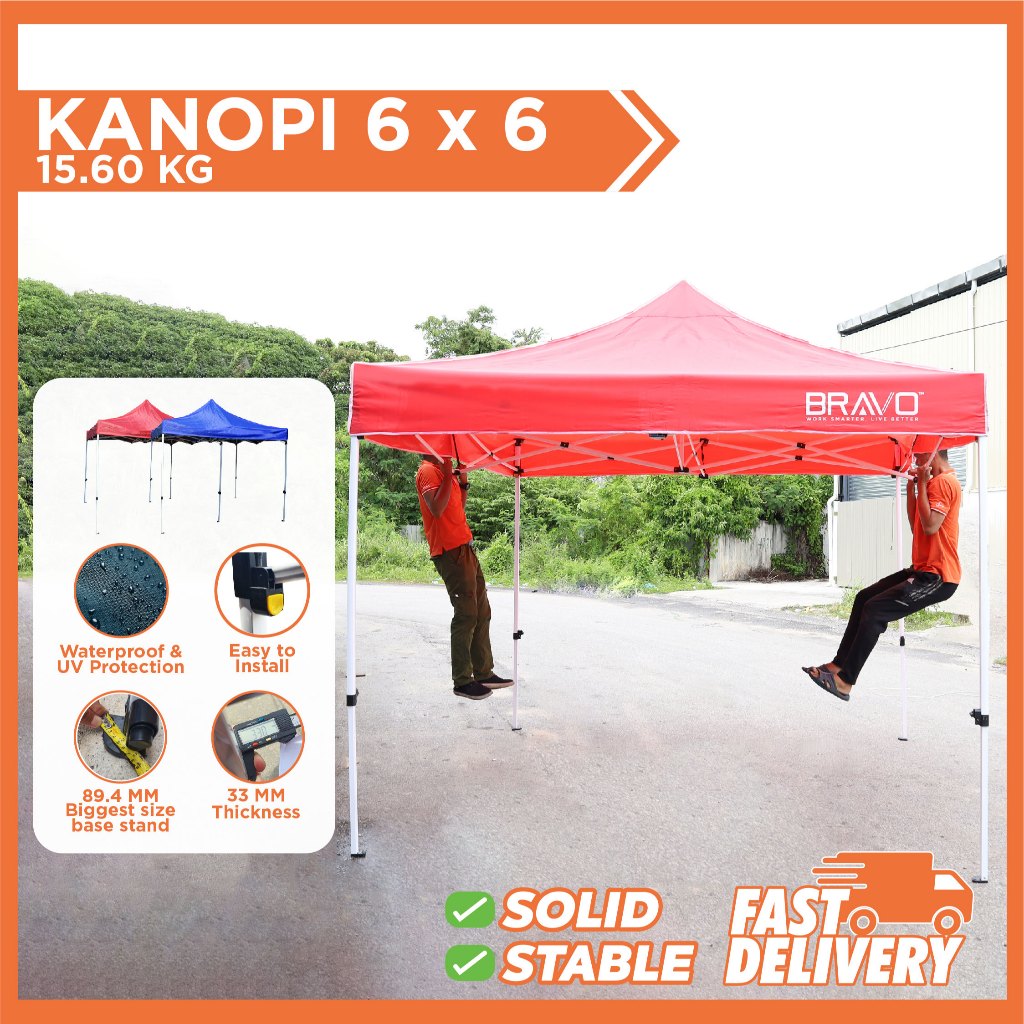 Bravo Canopy Kanopi 6x6 Canopy Canvas Khemah Niaga 6x6 Khemah Pasar ...