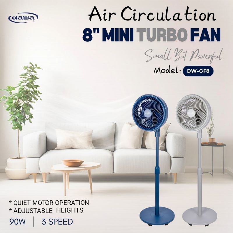 🇲🇾DAWA 8" Powerful Turbo Stand Fan ( one year motor warranty) Angin ...