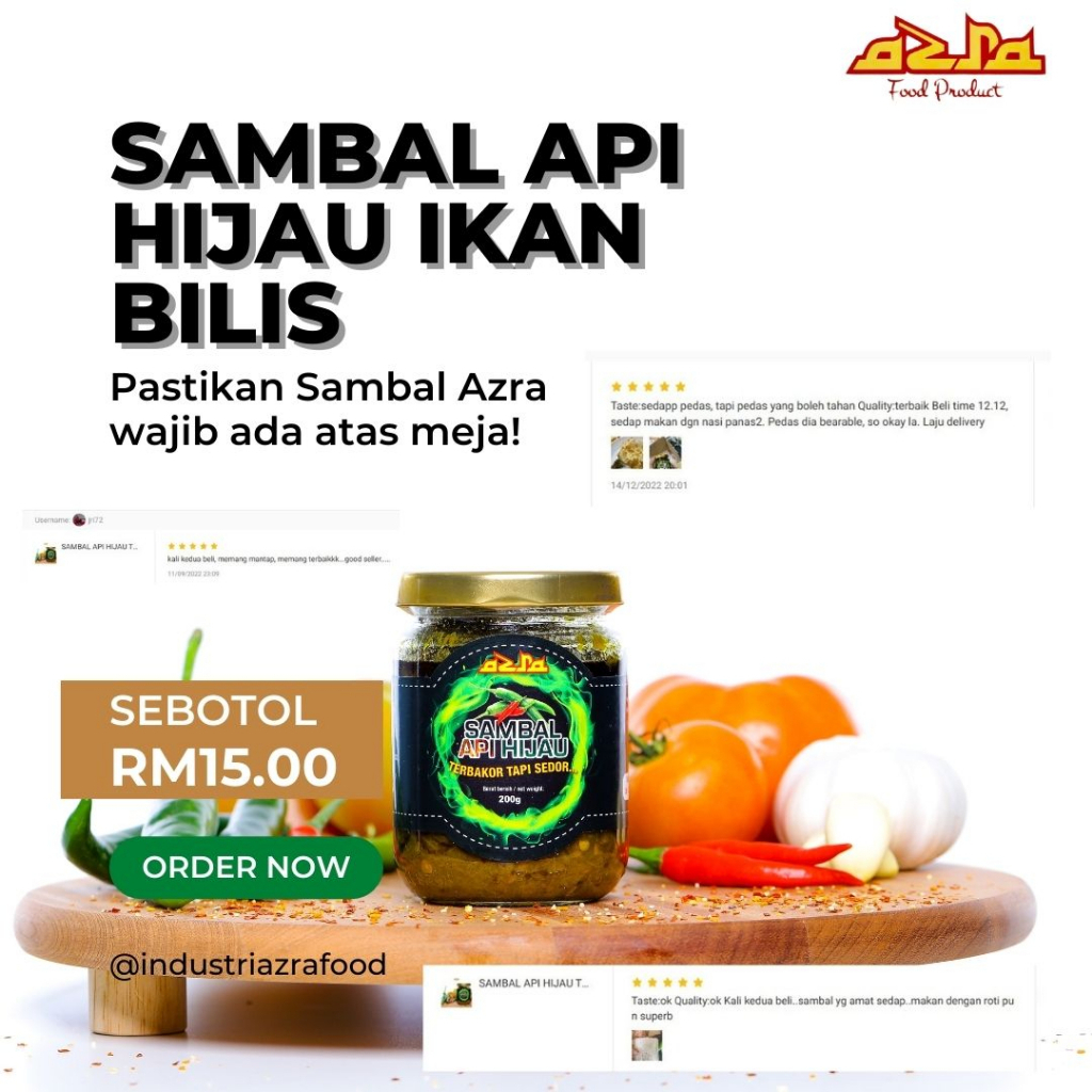 SAMBAL API HIJAU IKAN BILIS | Shopee Malaysia