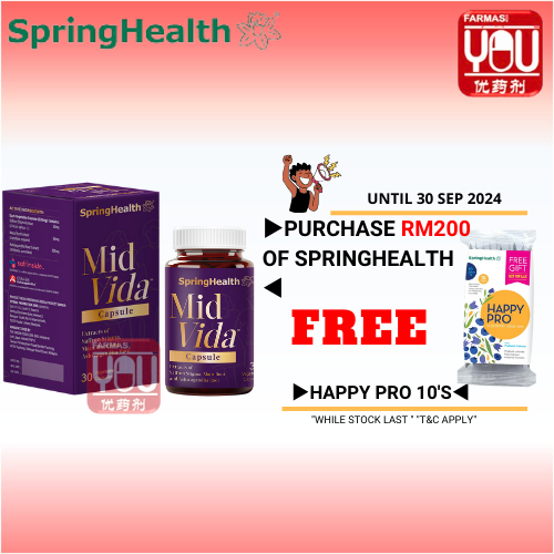 [youpharmacy] SpringHealth Mid Vida Vegetable Capsules 30 Capsules foc ...