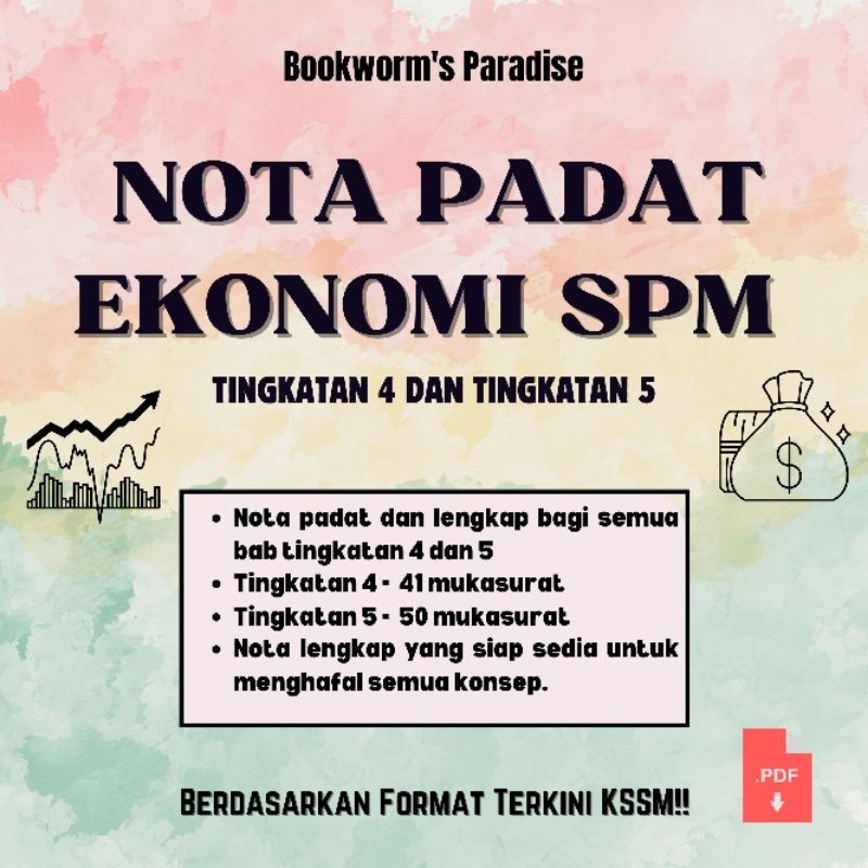[SOFTCOPY/PDF] NOTA PADAT EKONOMI SPM| KSSM | Tingkatan 4 dan Tingkatan ...