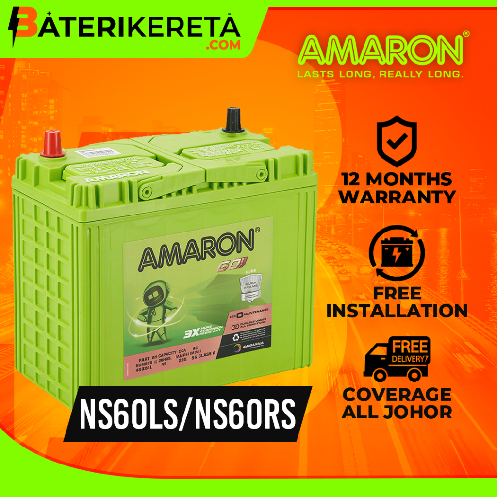 AMARON GO NS60 | NS60LS/NS60RS | 46B24LS/46B24RS CAR BATTERY | Shopee ...