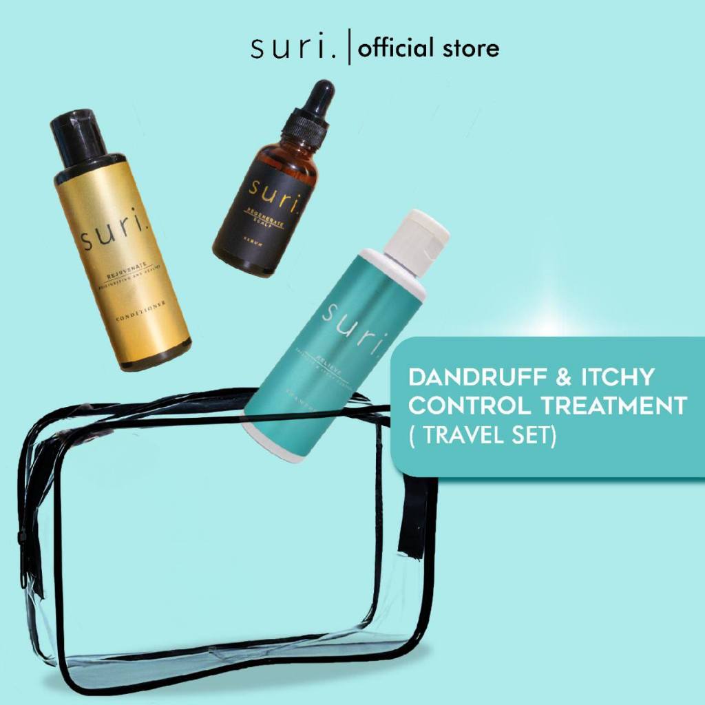 Suri Dandruff & Itchy Control Treatment Travel Set - Shampoo (100ml ...