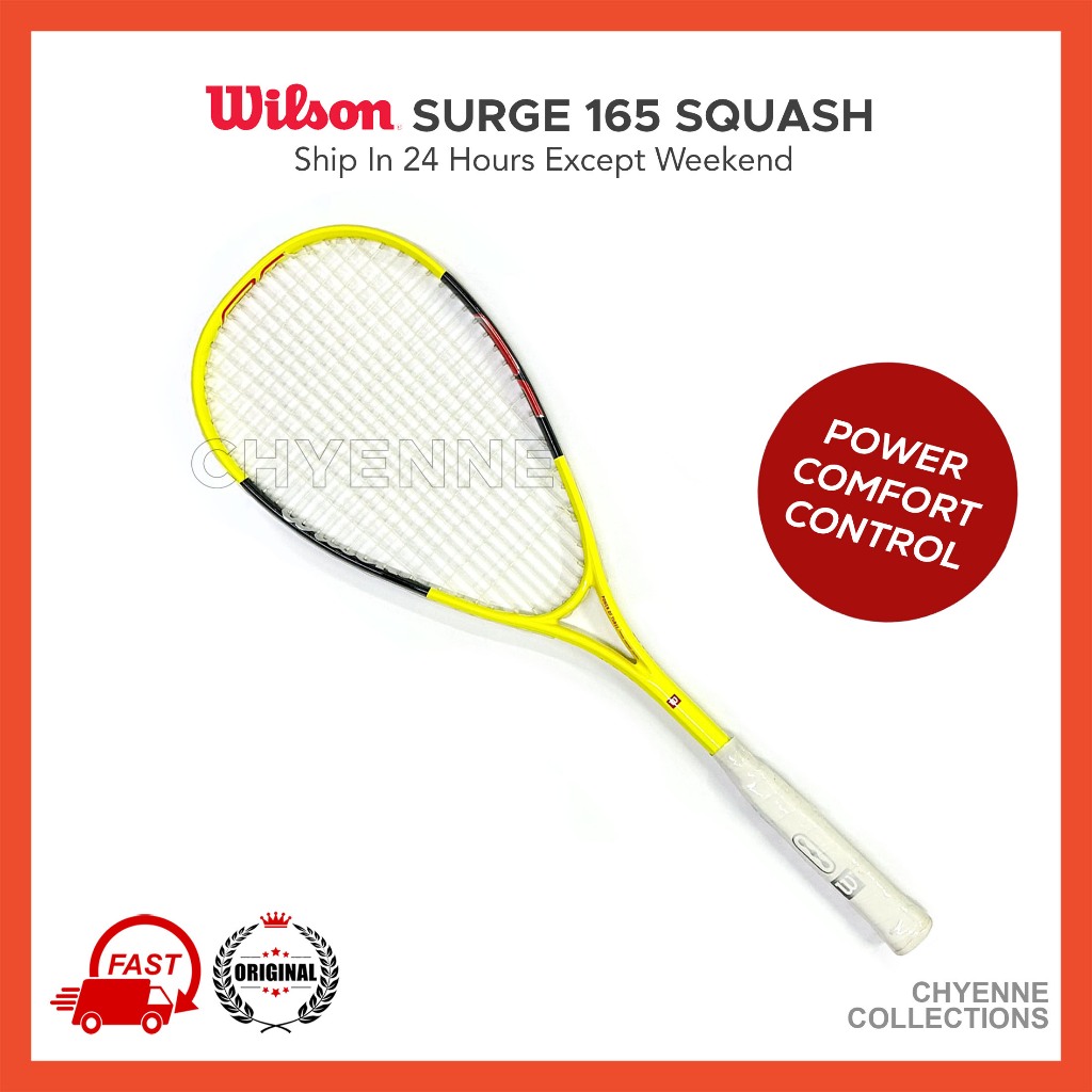 Wilson Surge 165 Squash Racket Yellow Red Power Adult (Strung) | Shopee ...