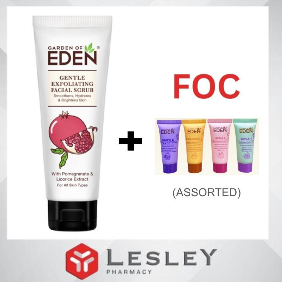 Garden of Eden Gentle Exfoliating Facial Scrub 75mL + FOC 1 pcs GOE 4mL ...