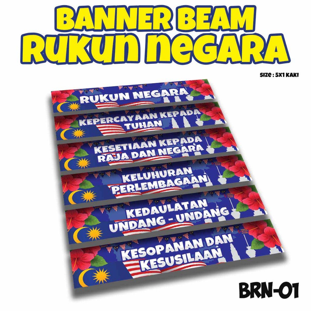 Beam Banner RUKUN NEGARA Sekolah & Kelas | Tema Patriotik / Kebangsaan ...