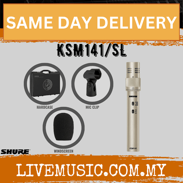 Shure KSM141/SL Small Diaphragm Condenser Microphone ( KSM141-SL ...