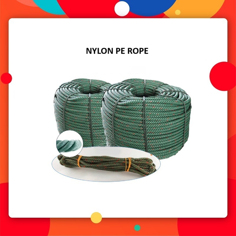 GREEN ROPE/ NYLON ROPE / PE ROPE / POLYETHYLENE ROPE / TALI HIJAU / 5MM ...