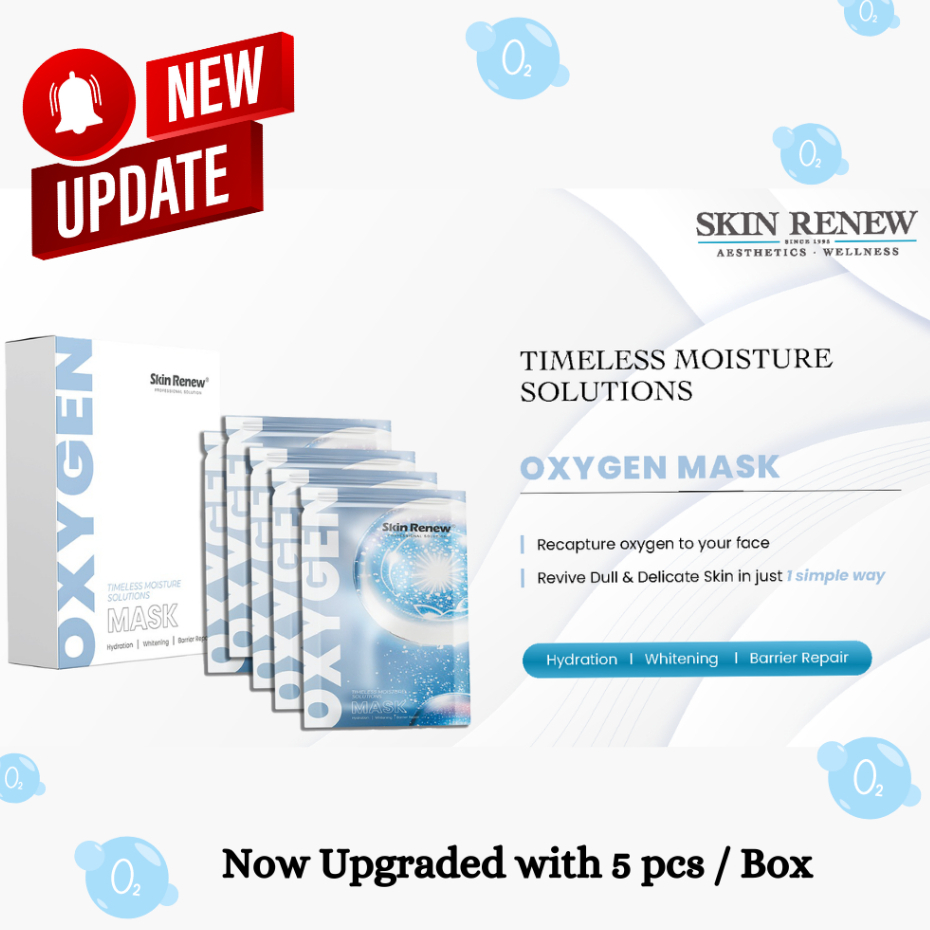 💖[𝑼𝒑𝒈𝒓𝒂𝒅𝒆𝒅] SKIN RENEW Oxygen Mask Box (28ml x 5pcs) the secret to ...