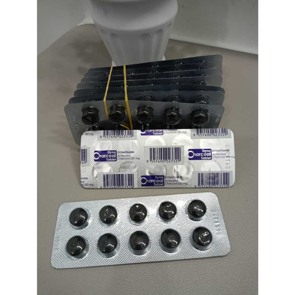 Dyna Charcoal 250mg Tablet 1 STRIP (10 TABLETS) | Shopee Malaysia
