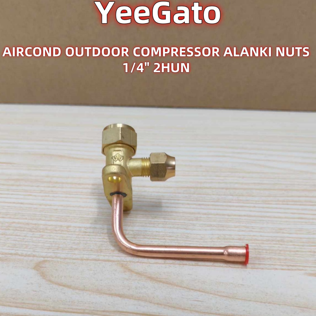 [1/4"] (2hun) AIRCOND OUTDOOR SERVICE VALVE ALANKI NUTS ( 6.35MM ...