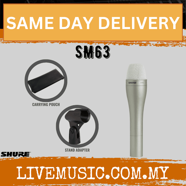 Shure SM63 Omnidirectional Dynamic Vocal Microphone ( SM-63 / SM63 ...