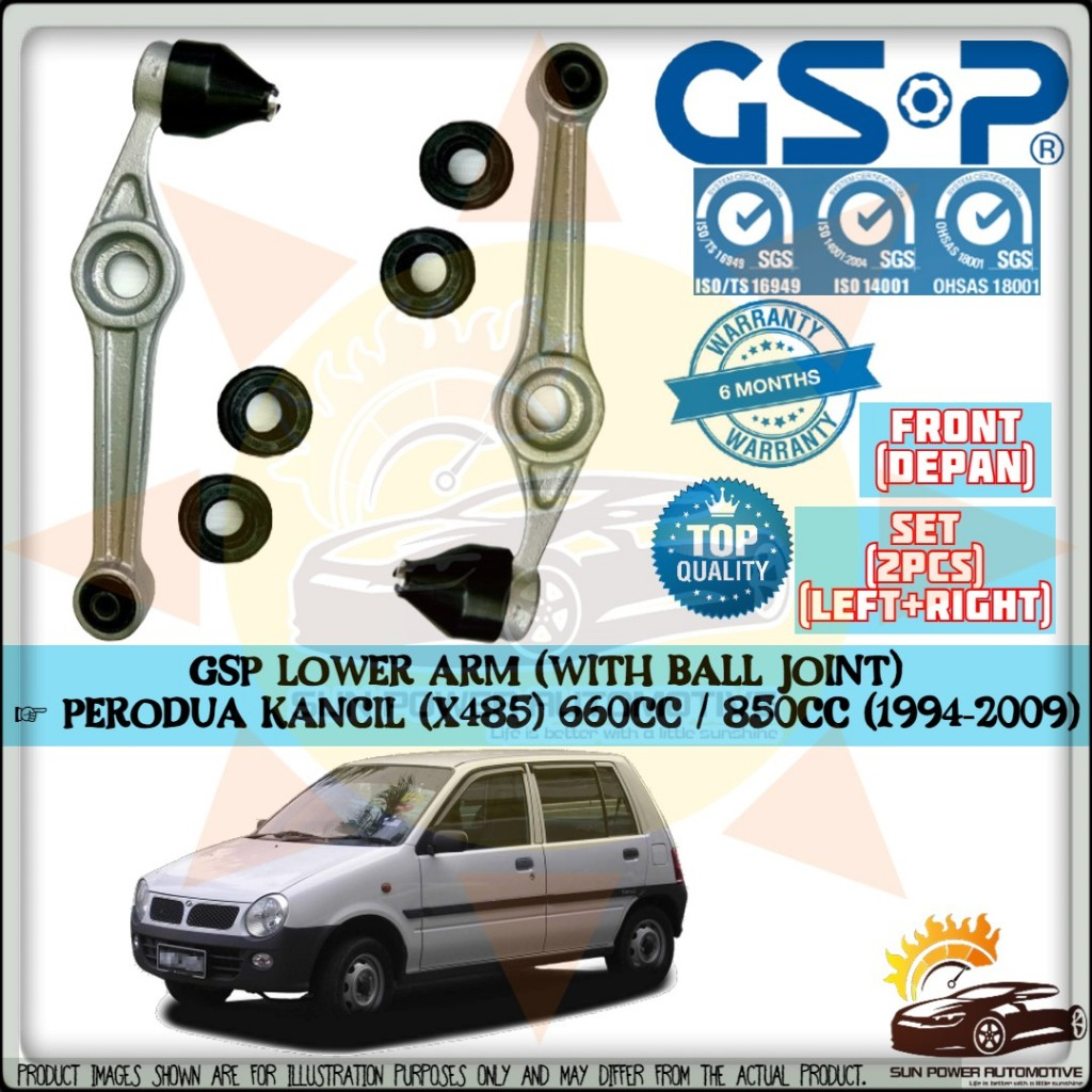 Perodua Kancil 660 / 850 (1994-2009) GSP LOWER ARM SET ( FRONT LEFT ...