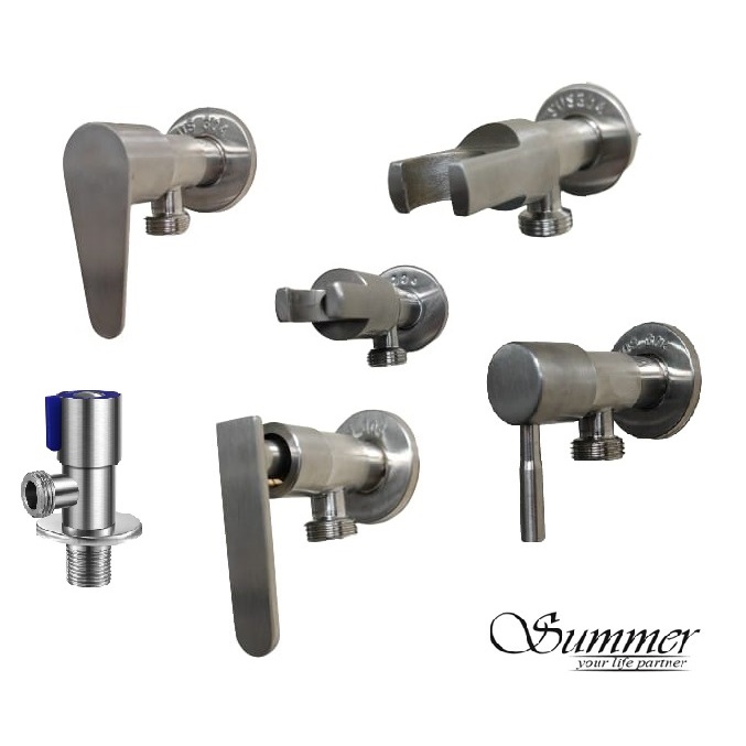 SUS304 Angle Valve injap sudut Injap Sudut Quarter Turn Angle Valve 1/2 ...