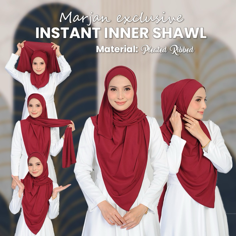 Shwal Inner neck design viral shwal ironless material rabbid | Shopee ...