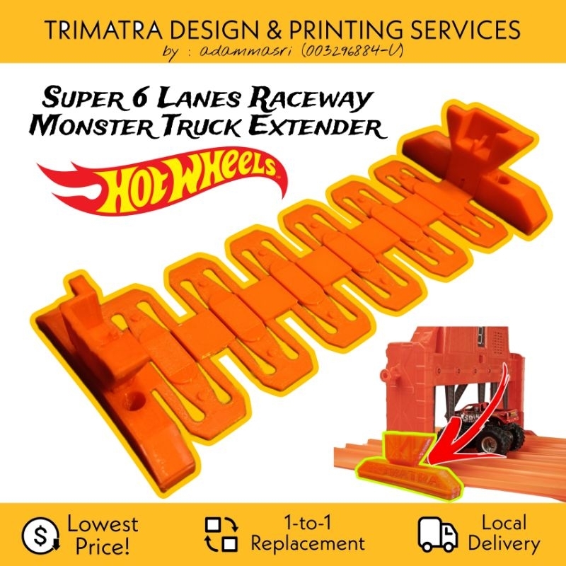 Hot Wheels Super 6 Lane Raceway Extender for Monster Truck Finisher ...