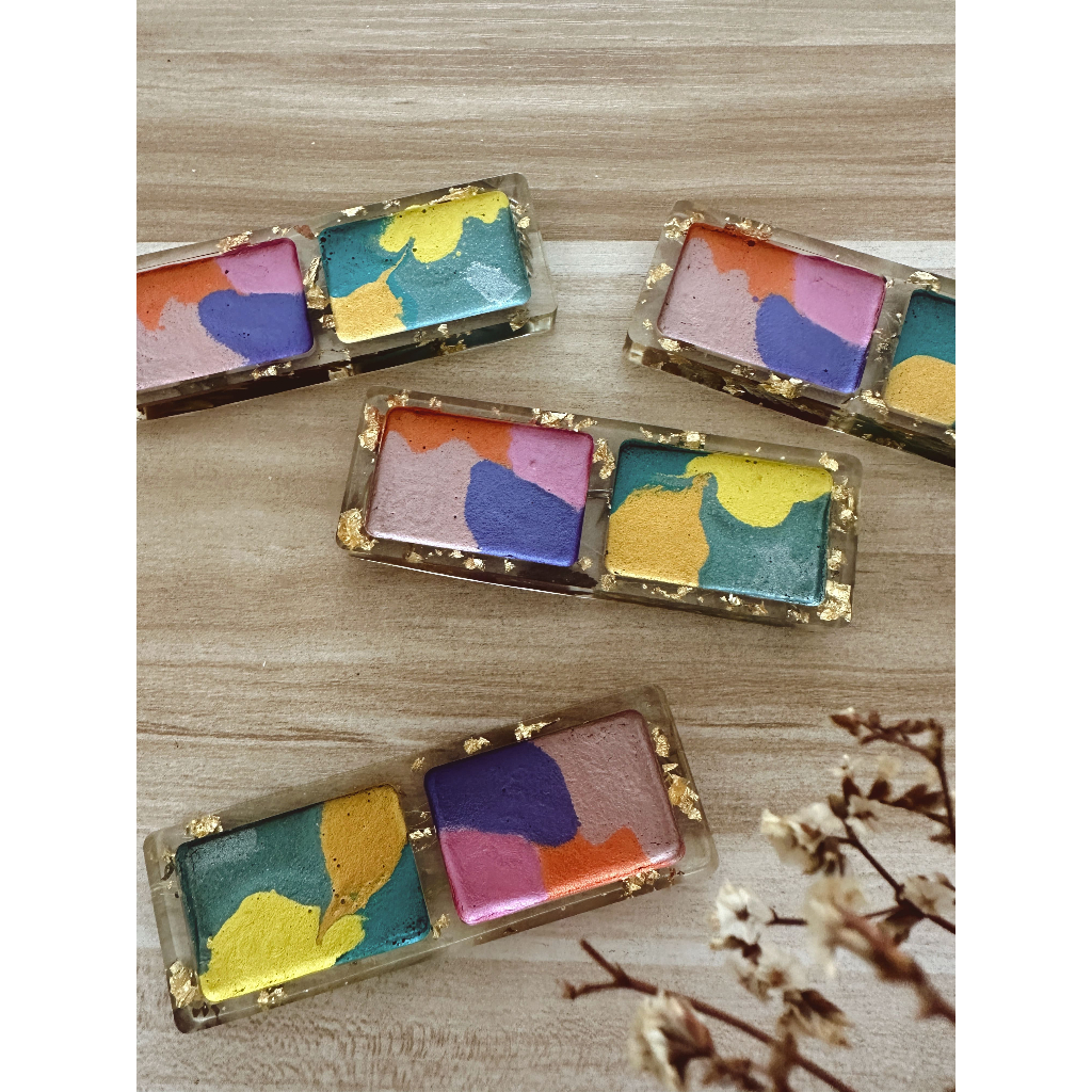 JCCS Resin Art/ Wide Area Resin Palette with Handmade Watercolour Eco ...
