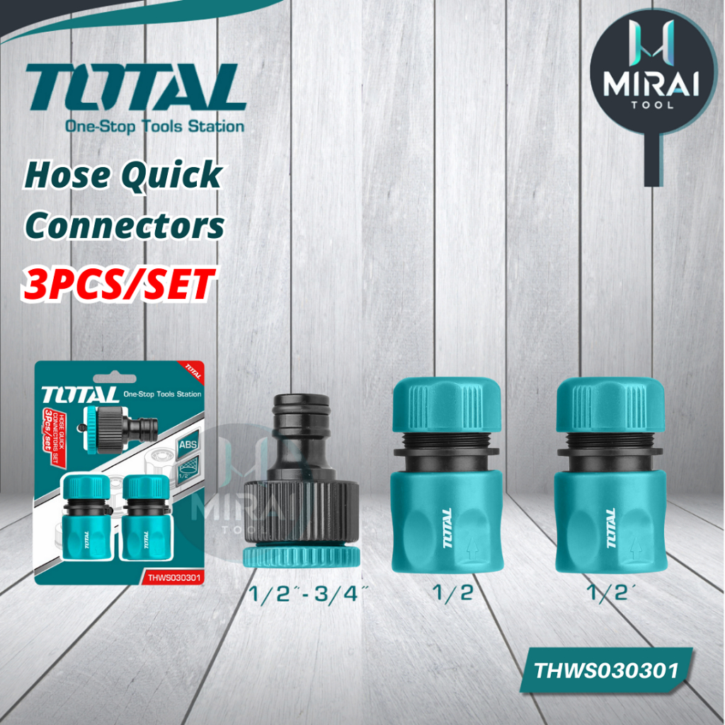 TOTAL THWS030301 3 Pcs Hose Quick Connectors Set | Shopee Malaysia