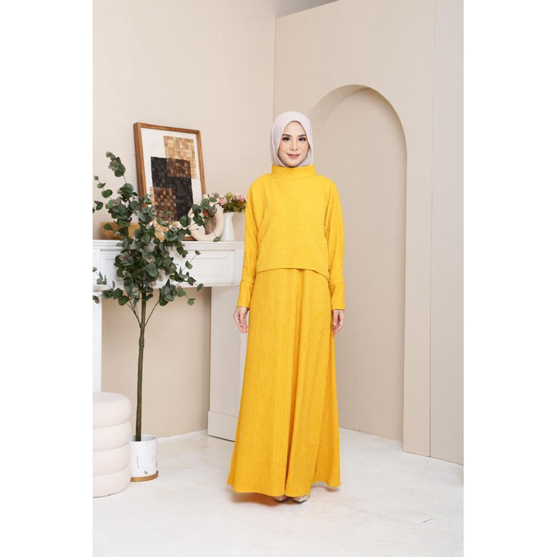 NEW! Dina Set CROPTOP Free Size Dress | Shopee Malaysia