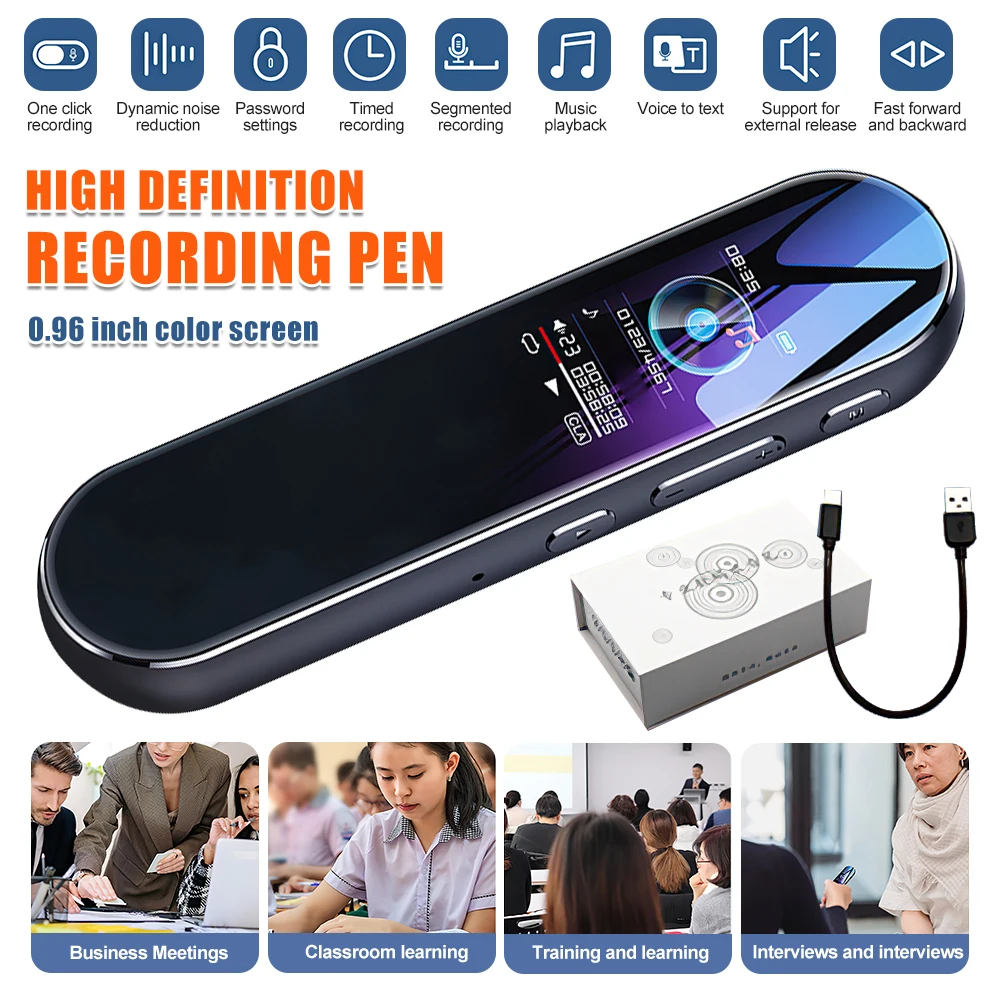 Mini Professional Voice Recorder Digital Audio Dictaphone Waterproof ...