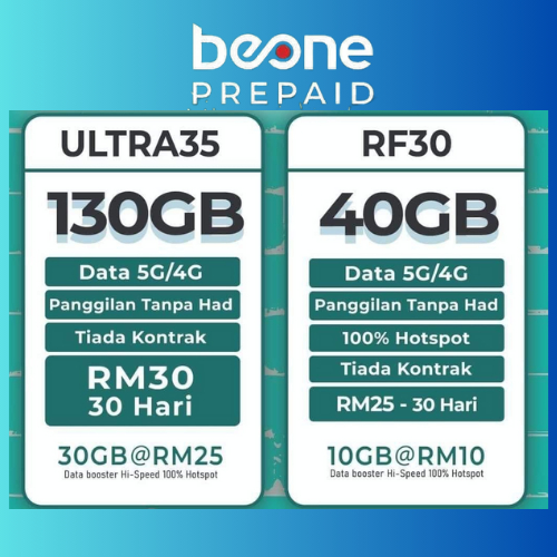 SIMKAD BeOne 4G/5G 40GB - 130GB ( Unlimited Call ) | Shopee Malaysia