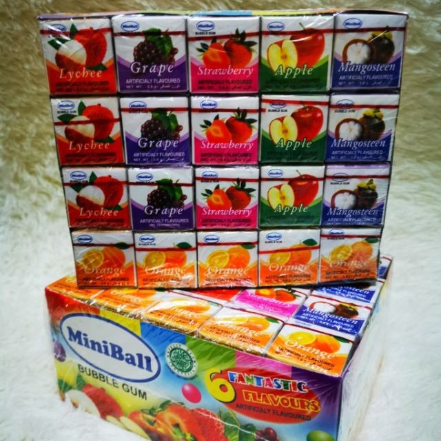 [WHOLESALE] 100PCS MINI BALL FRUITS BUBBLE GUM (6 FLAVORS) TRADITIONAL ...
