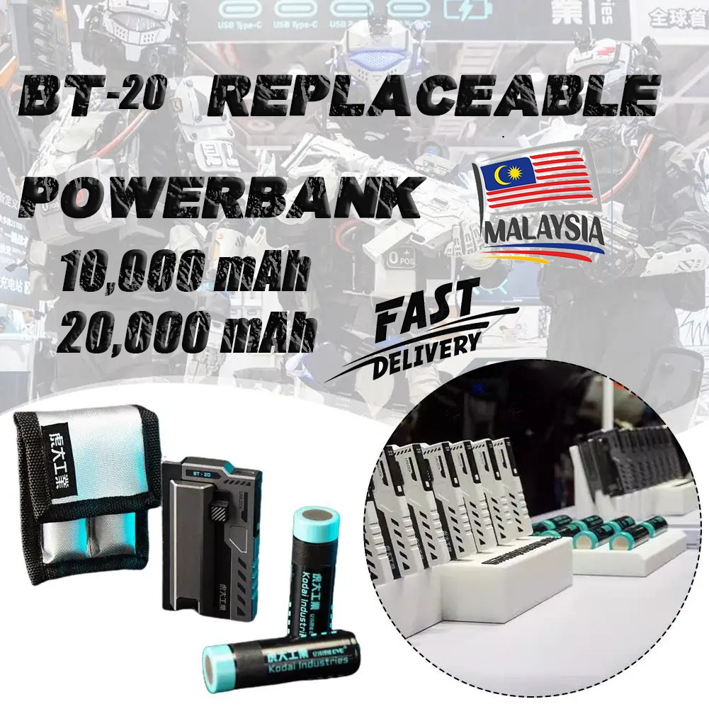 Mecha style BT-20 PowerBank Creative Model Battery fuer 21700 ...