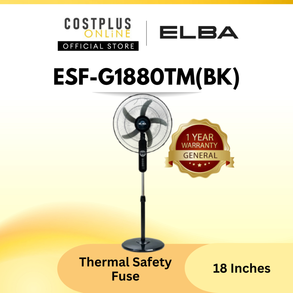 ELBA ESF-G1880TM(BK) 18" STAND FAN - 立扇 | Shopee Malaysia