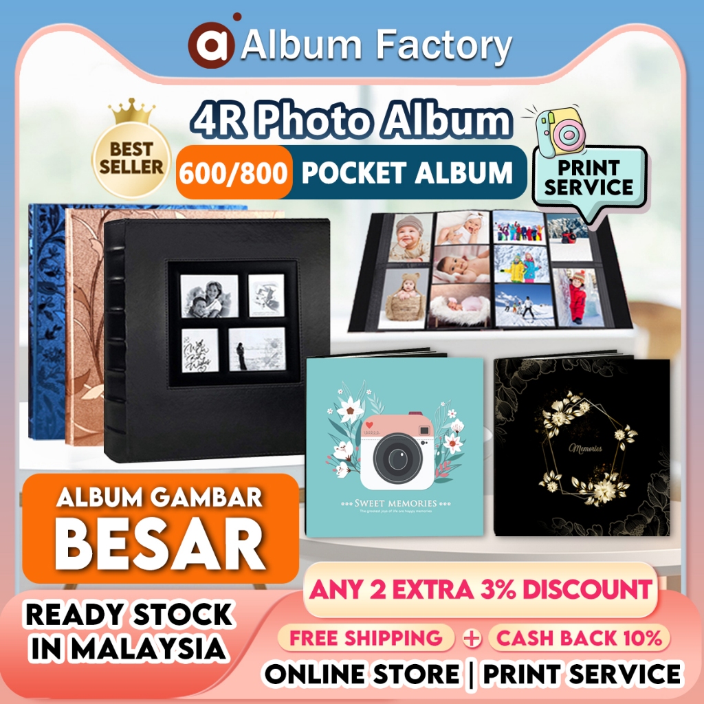 Photo Album 4R | Album Gambar 600&800pcs(Ready Stock) | Shopee Malaysia
