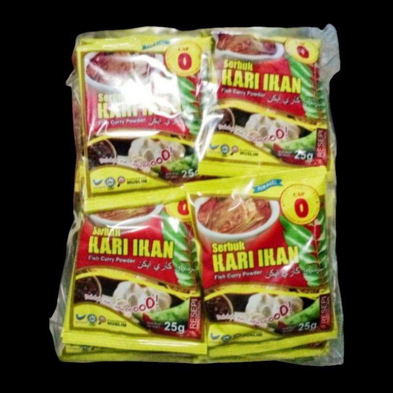 rempah serbuk cap O kari ikan&daging( 25gx20 pcs) | Shopee Malaysia