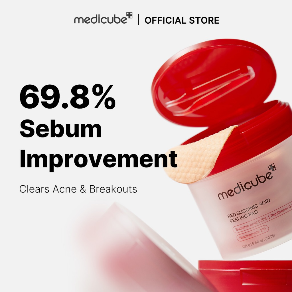 [medicube official] Red Succinic Acid Toner Pad 70ea (+hadiah) | Baru ...
