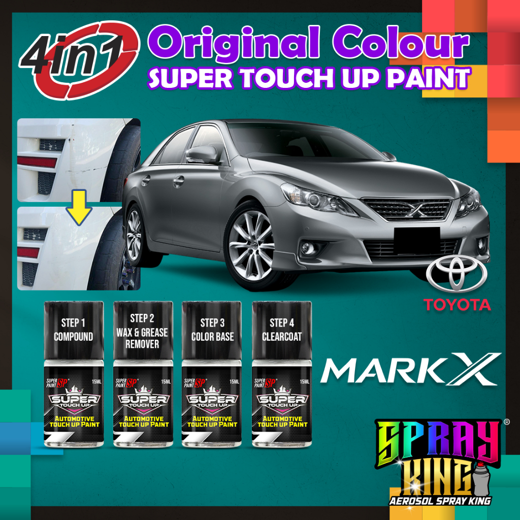 Toyota Mark X Original Touch Up Paint 4 IN 1 Combo Set DIY Scratch ...