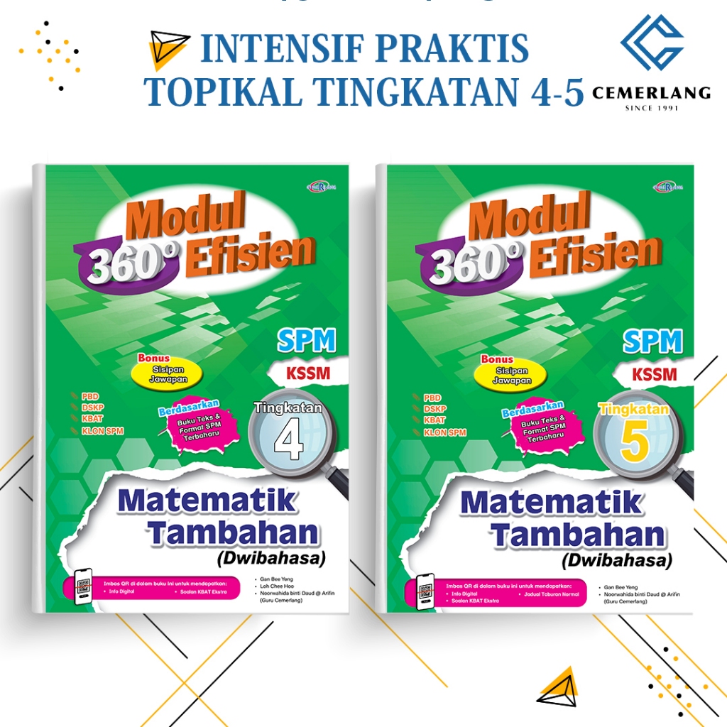 MODUL 360 EFISIEN (2023) MATEMATIK TAMBAHAN TG 4-5 (2 IN 1) | Shopee ...