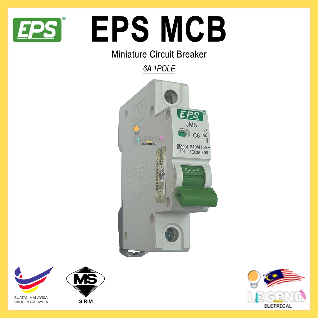 EPS 1P 2P 3P MCB 6A 10A 16A 20A 32A 40A 63A | Shopee Malaysia