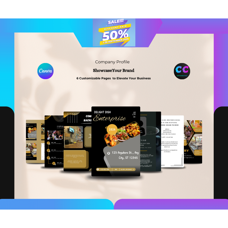 50% Flash Sale on Editable Company Profile Templates – Professional and ...