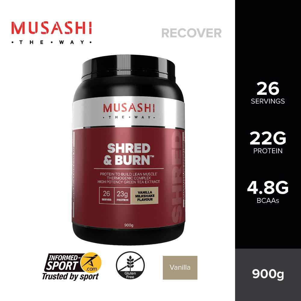 MUSASHI Shred & Burn Protein Powder to Support Lean Muscle Growth ...