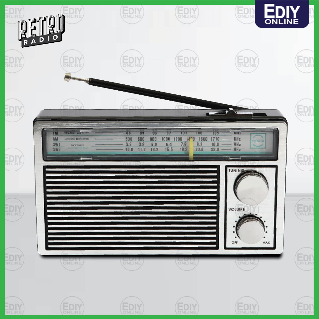 Old School Style Rechargeable Radio Mini FM Speaker Player Antique 收音机 ...