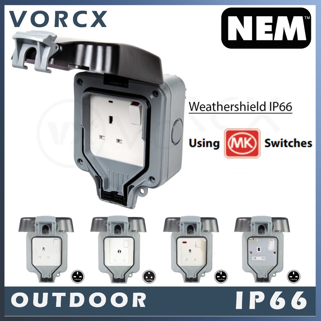 NEM Weatherproof Outdoor Fitting w/ MK Switches IP66 | Shopee Malaysia