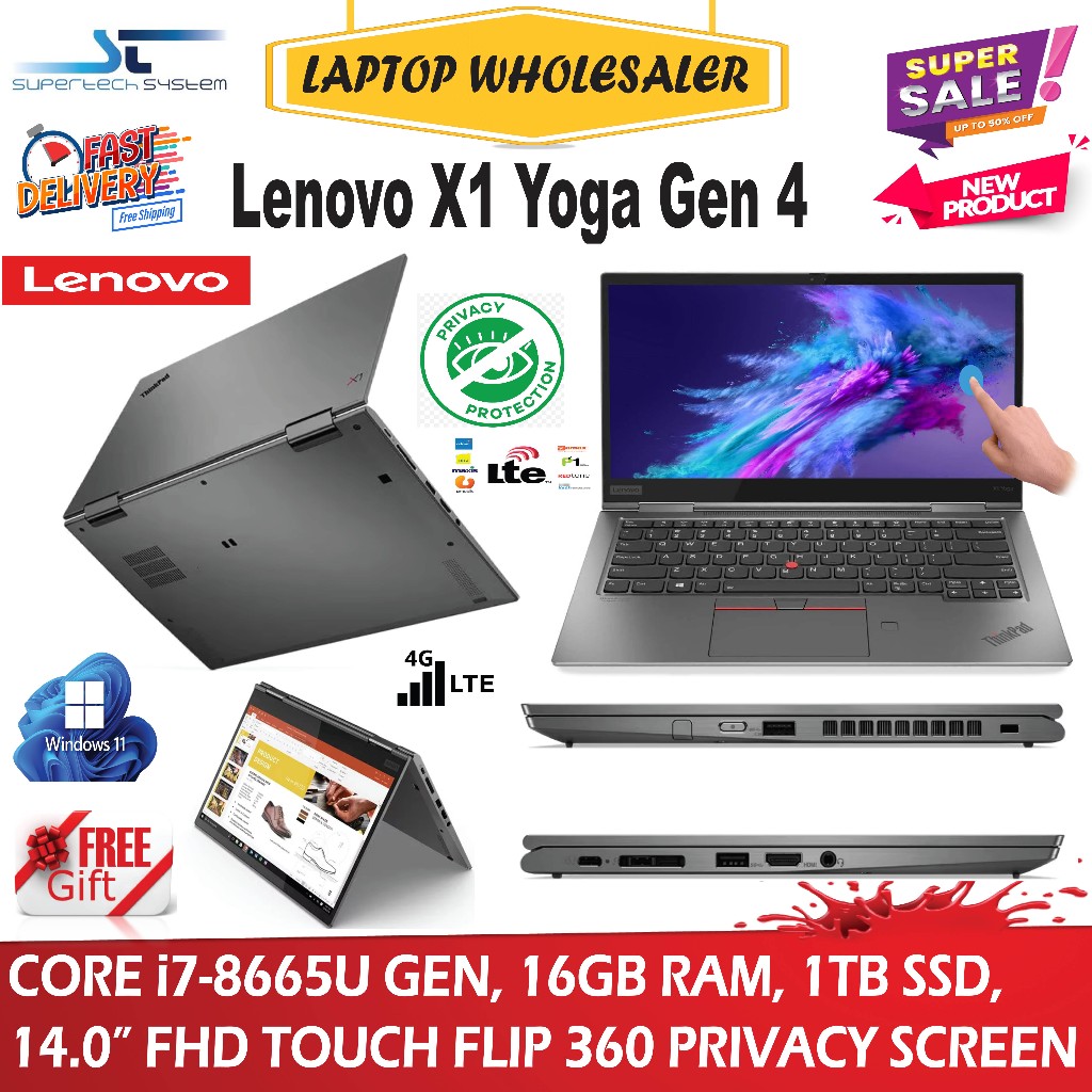 Lenovo ThinkPad X1 Yoga 5th Gen (14-Inch Intel) 2-in-1 | Core i7-10Gen, 16GB Ram, 2TB SSD, 14.0 ...