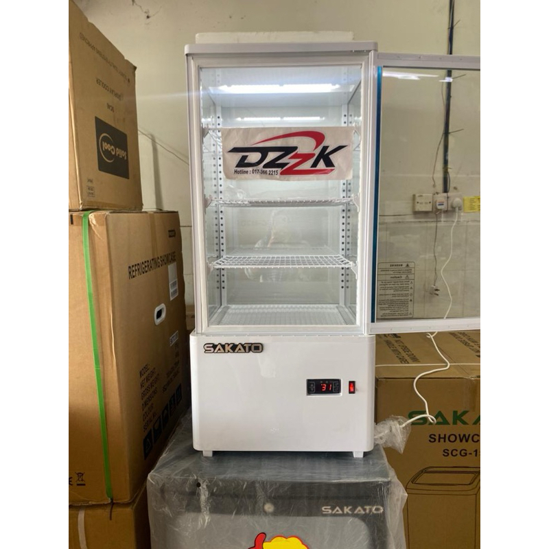 SAKATO 4 Side Glass Chiller 78 Liter Digital Auto Defrost XC-78L (White ...
