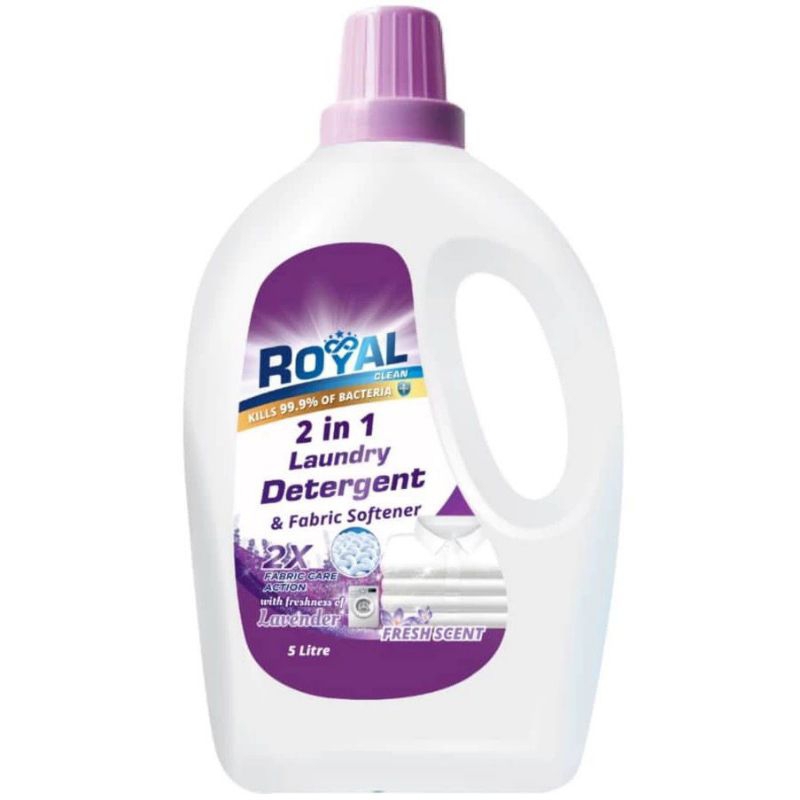 ROYAL CLEAN 2in1 Laundry Detergent With Softener 5L (Lavender) | Shopee ...